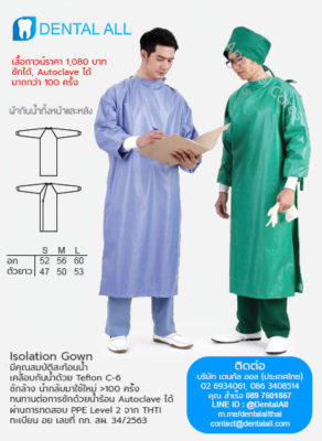Surgical Isolation Gown - Protection Wear for Dentist